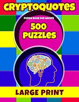 Cryptoquotes Puzzle Books for Adults: Large Print. Cryptogram Challenge ...