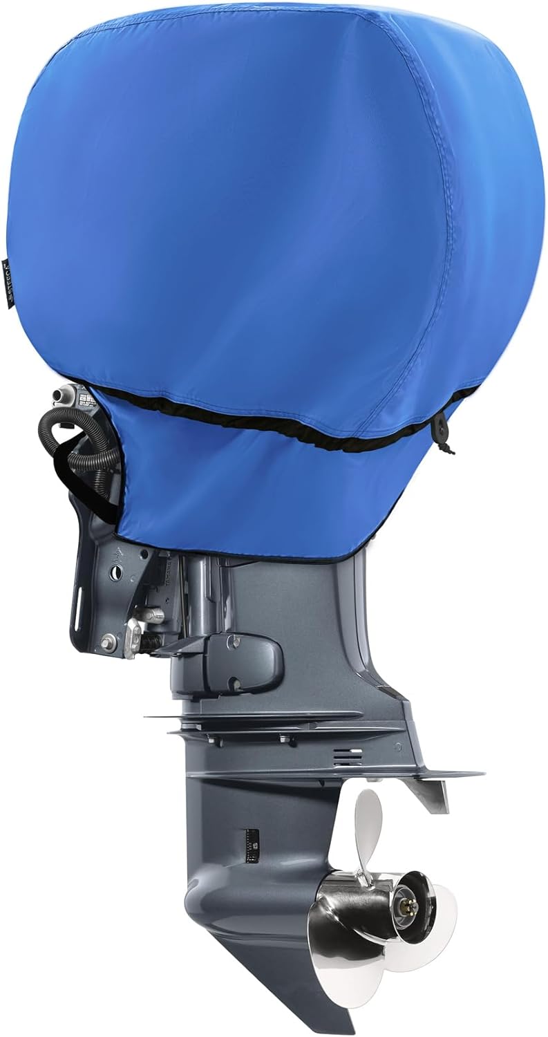 Amazon.com: STEECA Waterproof Outboard Motor Cover 600D Fade Resistant ...