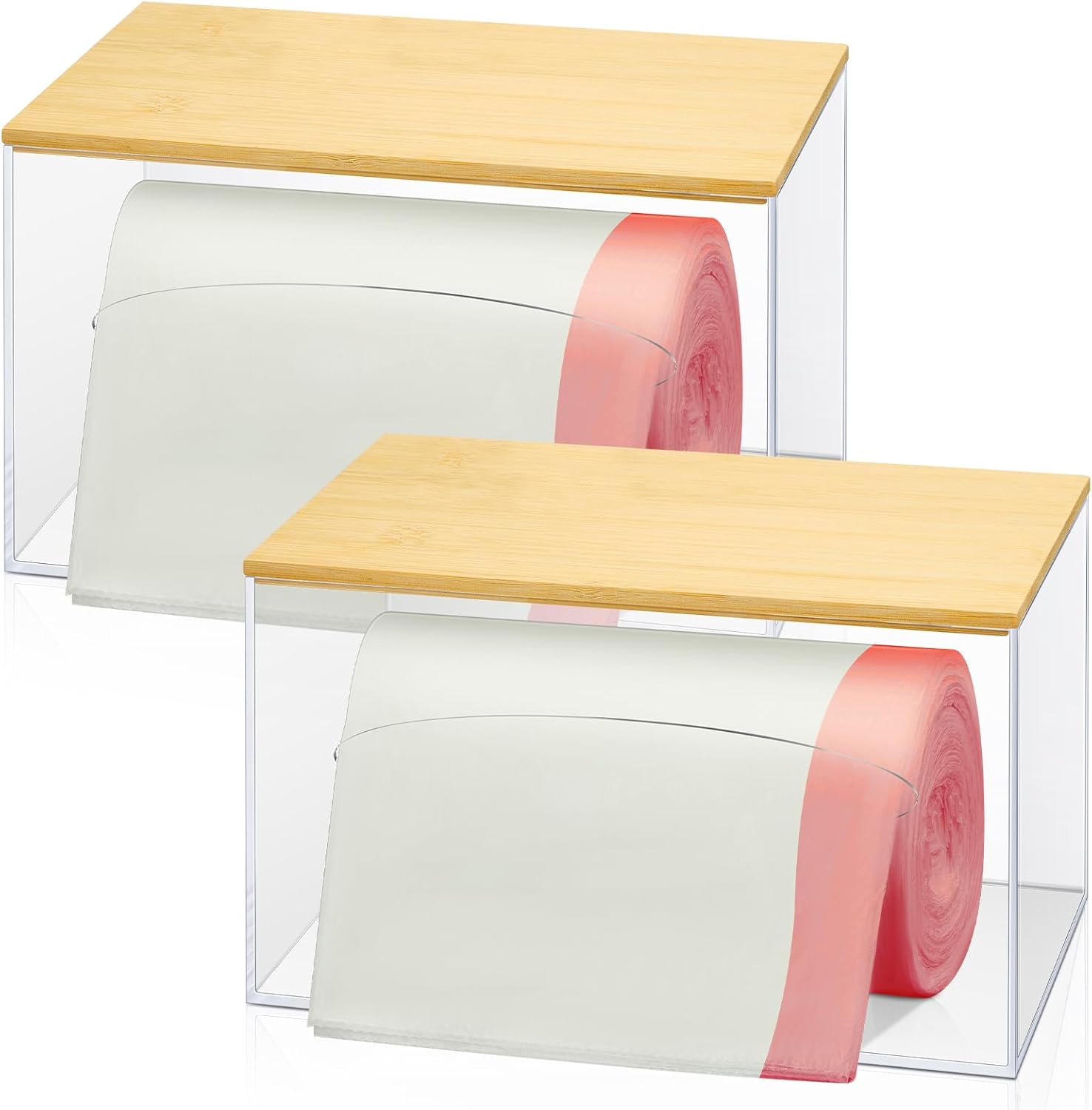 Amazon.com: Mifoci 2 Pcs Trash Bag Dispenser Roll Holder Wall Mount ...