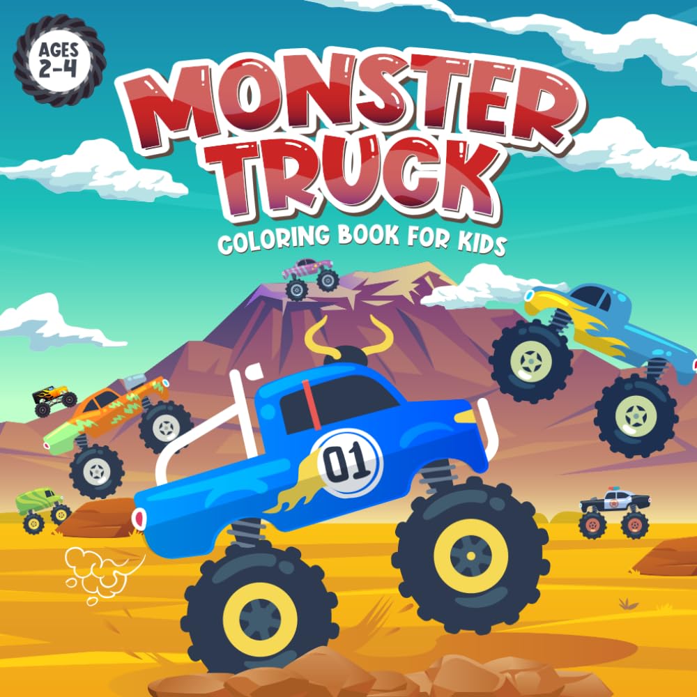Monster Truck Coloring Book for Kids Ages 2-4: Ignite Your Toddler's ...