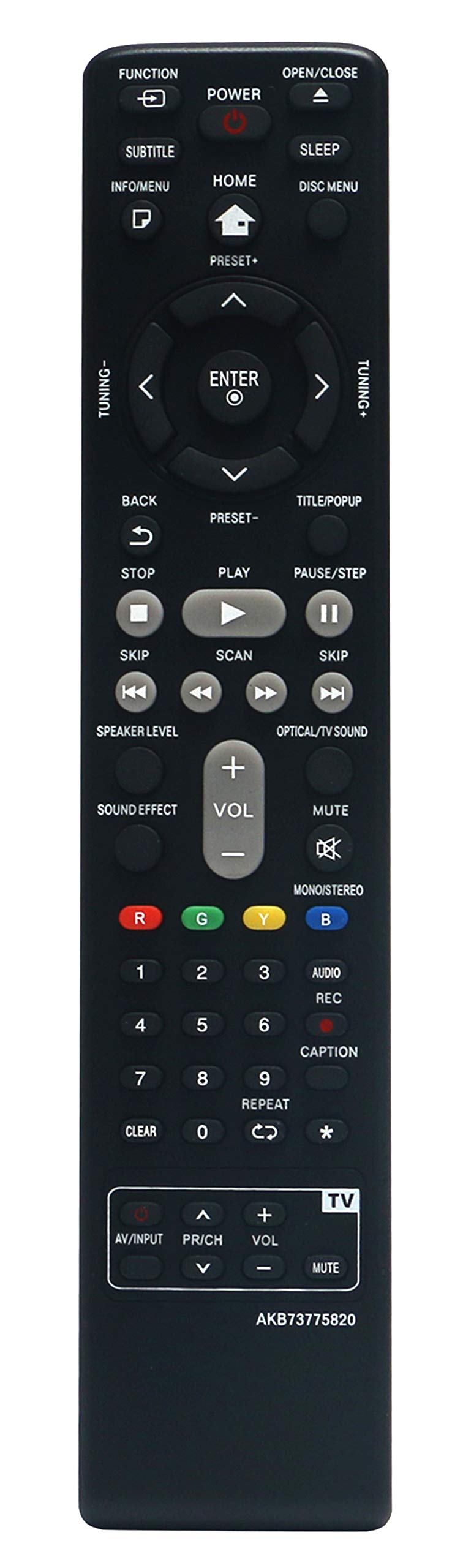 Amazon.com: AKB73775820 Replaced Remote fit for LG 3D Blu-ray Disc DVD ...