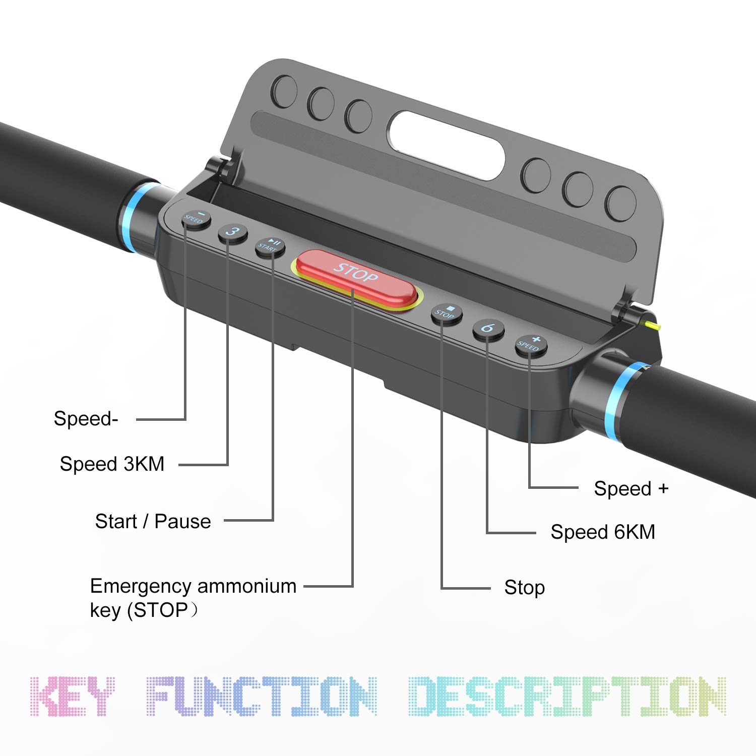 CITYSPORTS 440W Foldable Treadmill, Controllable Armrest and Remote ...