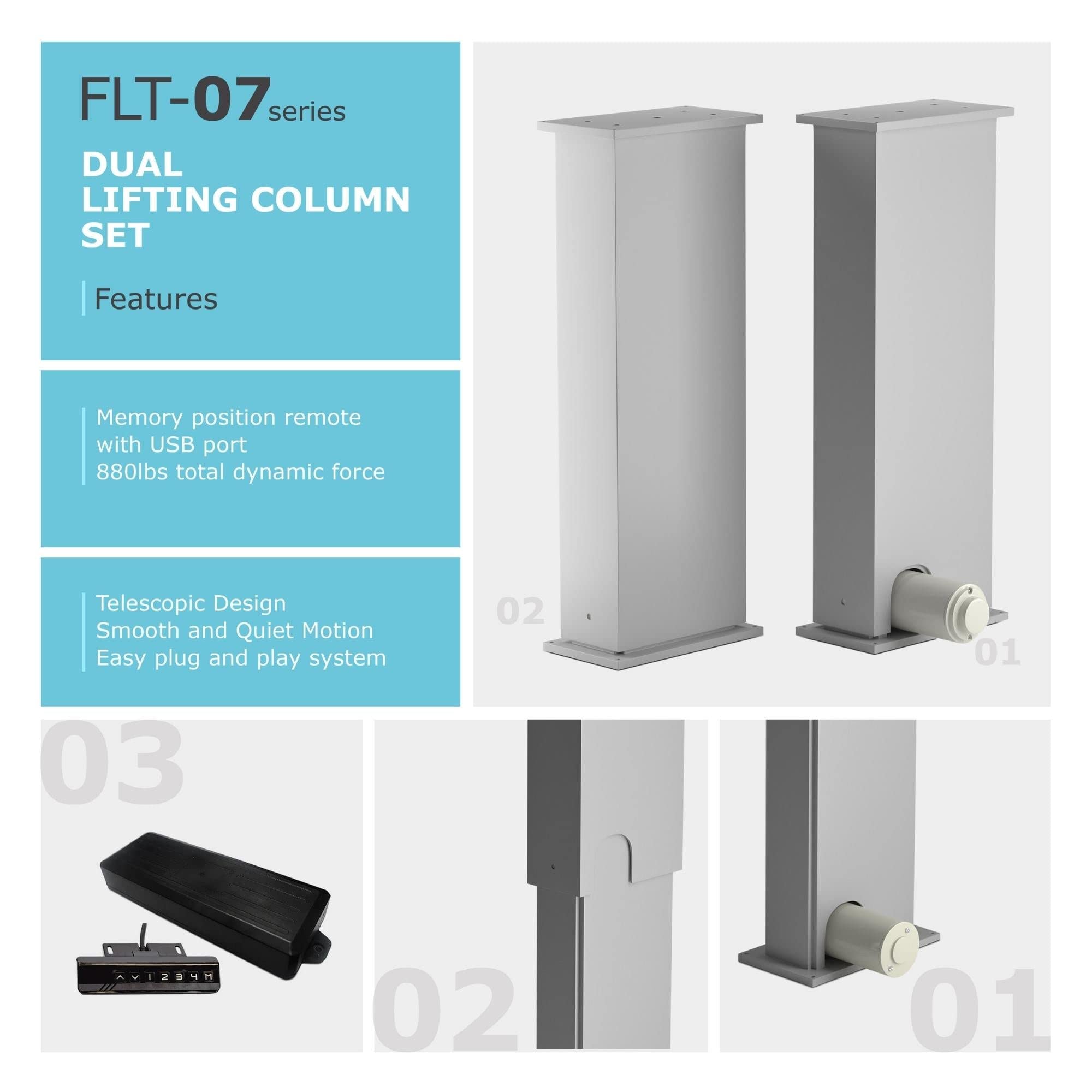 Snapklik.com : Height Adjustable Dual Lifting Column Set - 24VDC ...