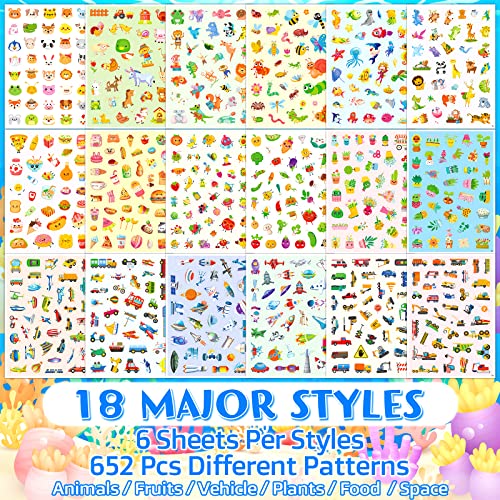 3900+ Stickers for Kids, 108 Sheets Reward Cute Stickers for Toddlers ...