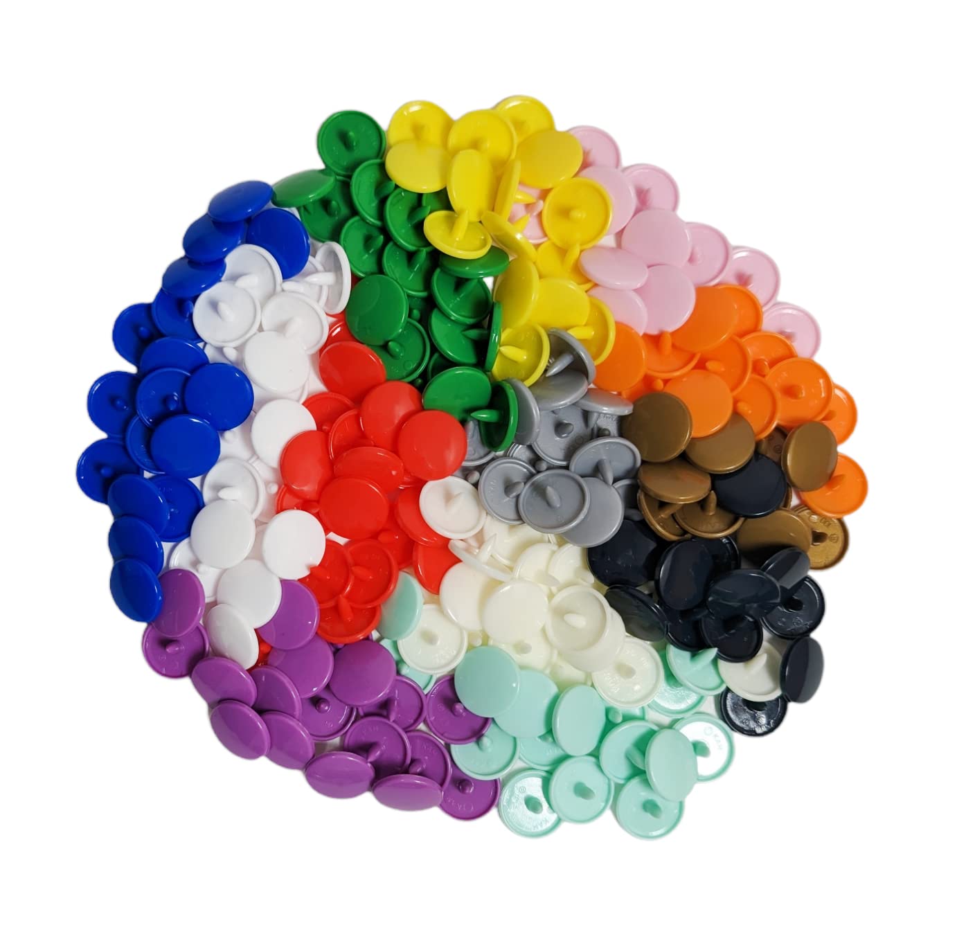 Amazon.com: 13 Different Colors of T8 Size Plastic Snap Buttons 20 Sets ...