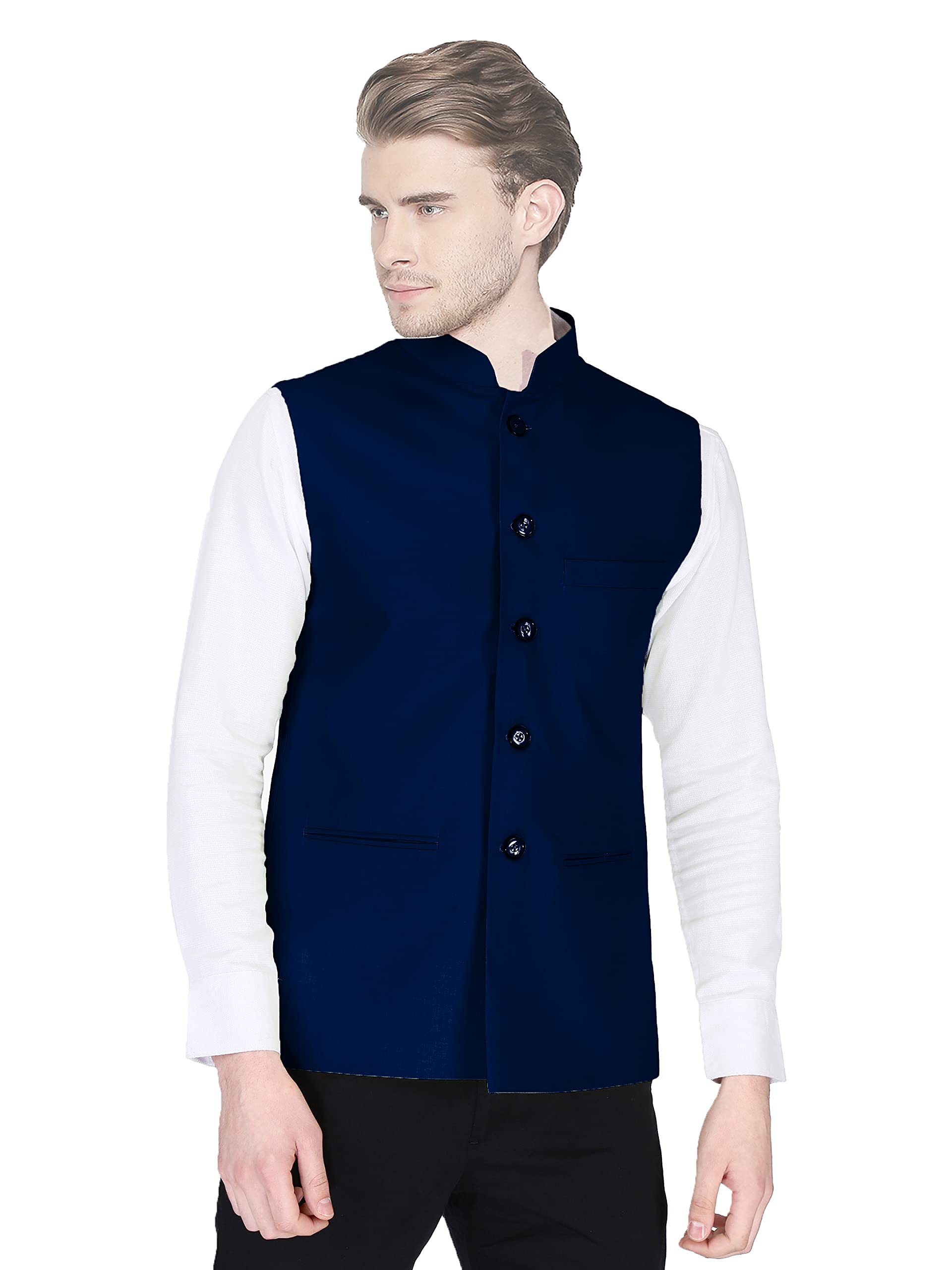 Buy BLACKSMITHMatt Finish Nehru/Modi Jacket for Men - Premium & Non ...