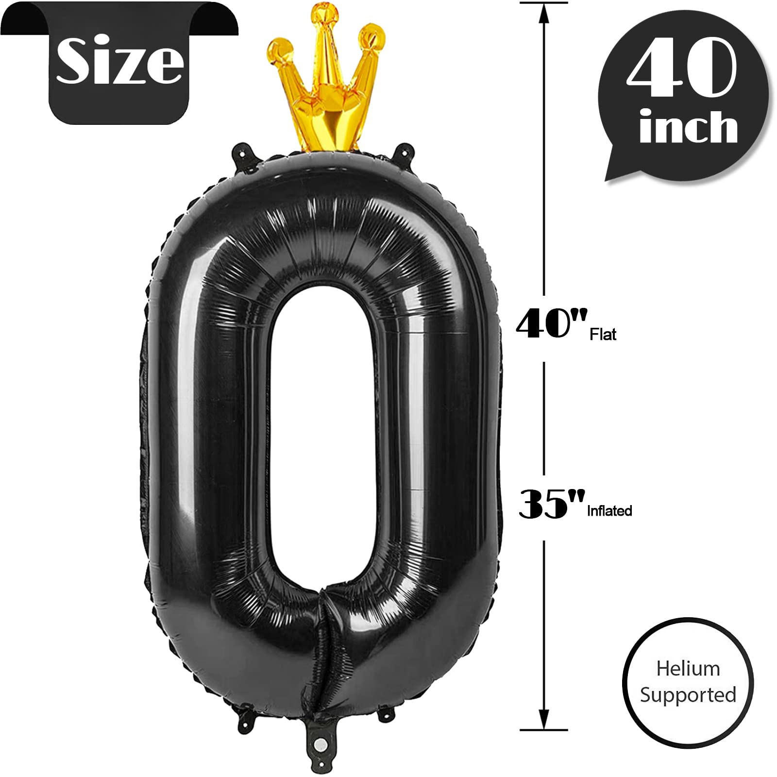 Snapklik.com : Number Balloon 40 In, 0 Number Balloons, Birthday ...