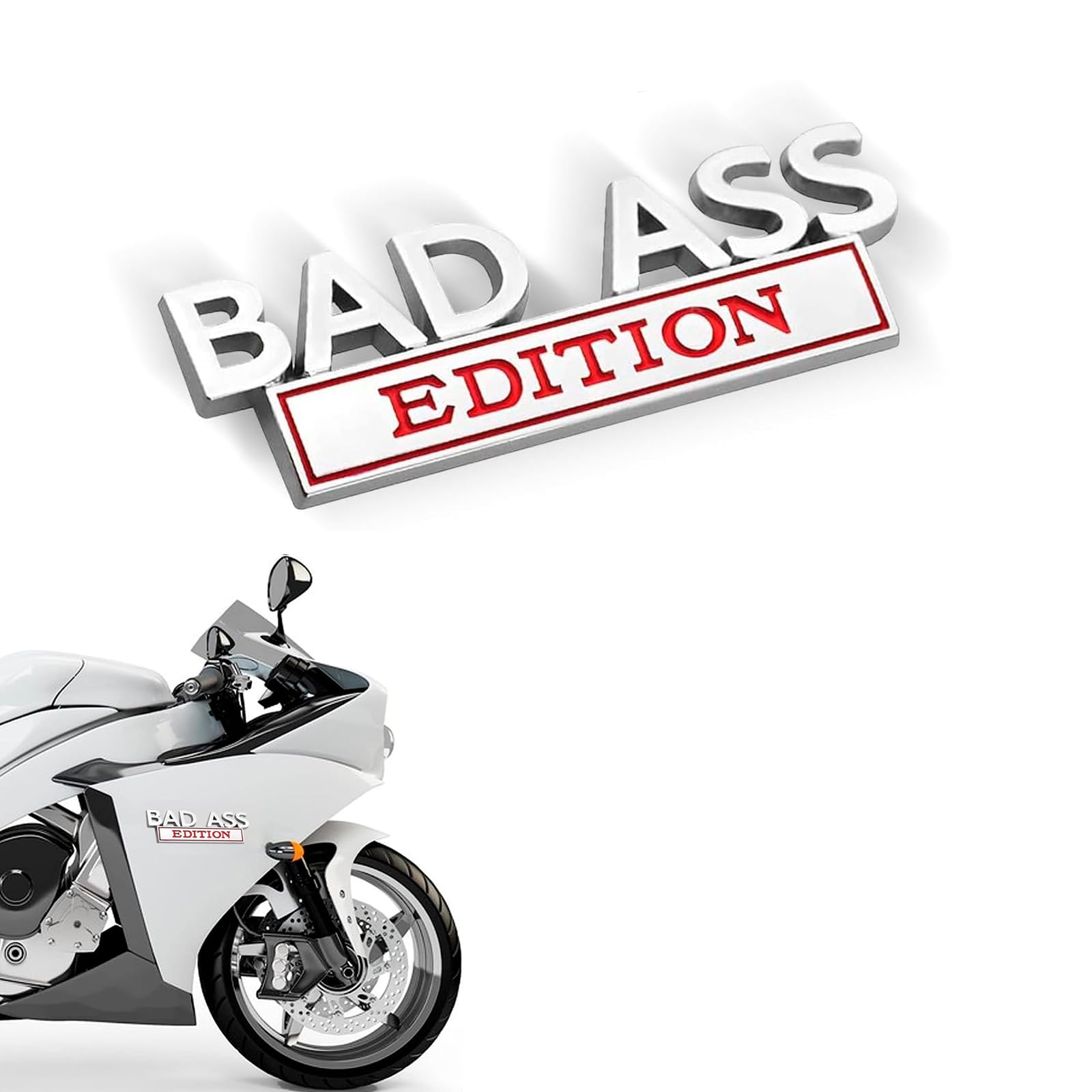 Snapklik.com : Nodteem 1 PC Car Fender Badge Decal, 3.93" X 1.33" Bad ...