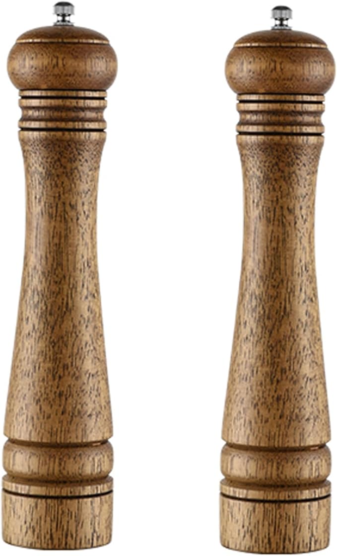 Amazon.com: Nedyfix 2Pcs Wood salt and Pepper Grinding Machine with ...