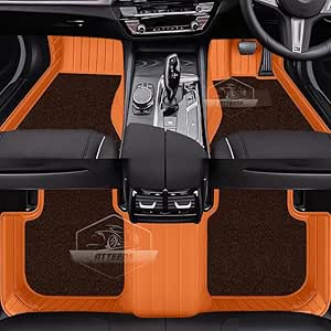 9D Car Foot Mat for Skoda Kushaq Premium Leatherette Luxurious & Elegant Look | 100% Waterproof ...