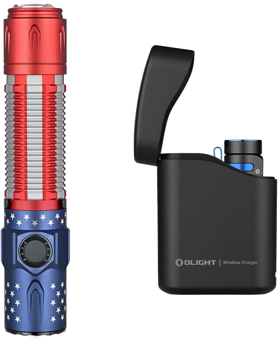 OLIGHT Warrior 3S 2300 Lumens Rechargeable Tactical Flashlight Bundle ...