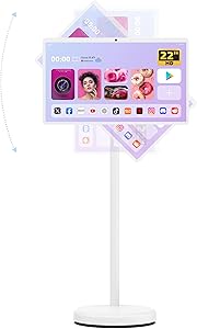 Amazon.com : 22 Inch Portable Smart Screen On Wheels, 1080P Touchscreen ...