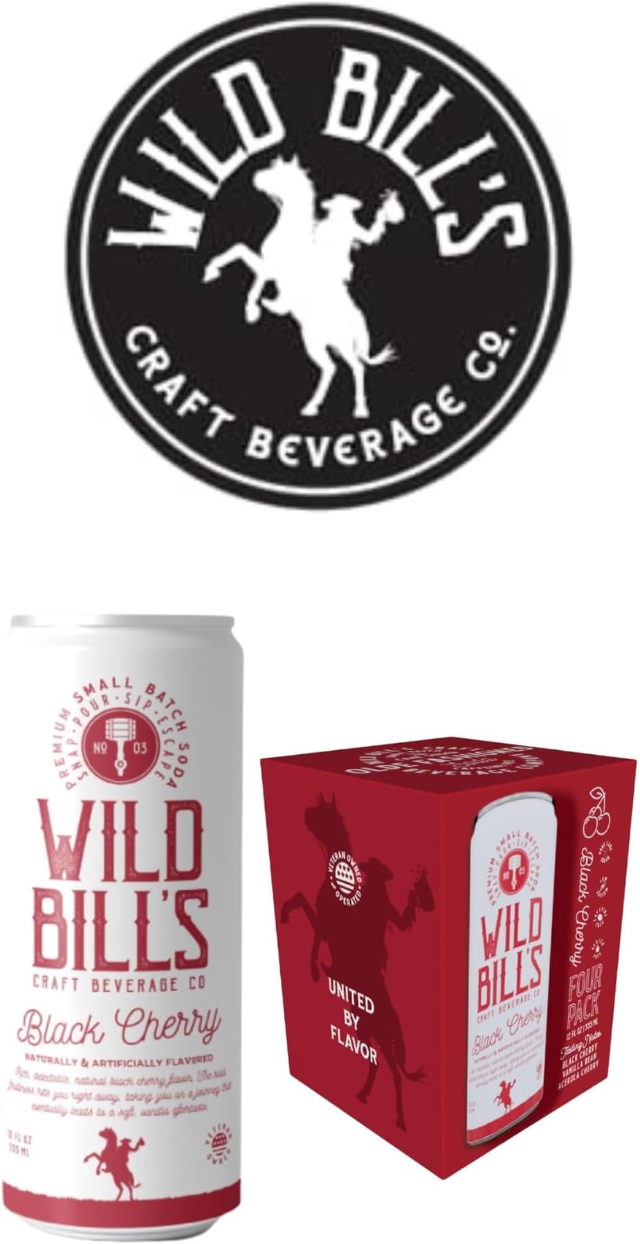 Amazon.com: Wild Bill's Black Cherry Soda Classic Craft Soda Pop Soft ...