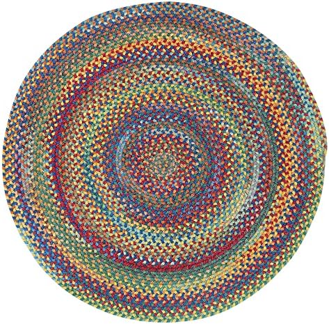 Amazon.com: Capel American Heritage Multi 0' 36" Round Braided Rug ...