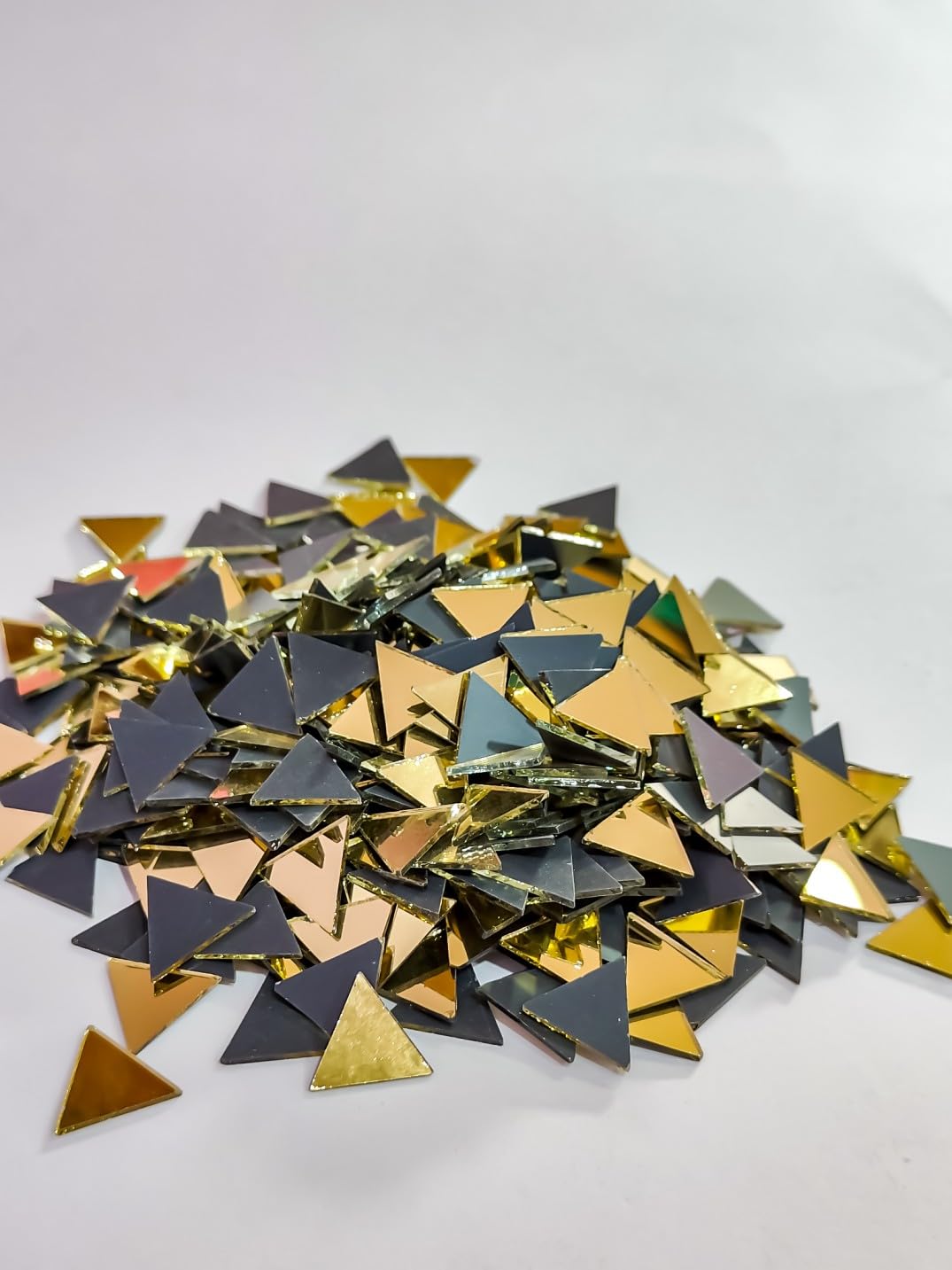 Buy R&H Craft Mirrors Gold Triangle Shape 100 Grams for LIPPAN Art ...