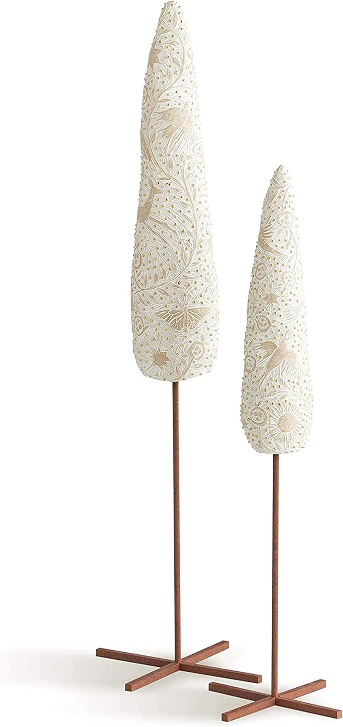 Amazon.com: QBOMB Willow Tree Cypress Trees,Two Hand-Painted Resin ...