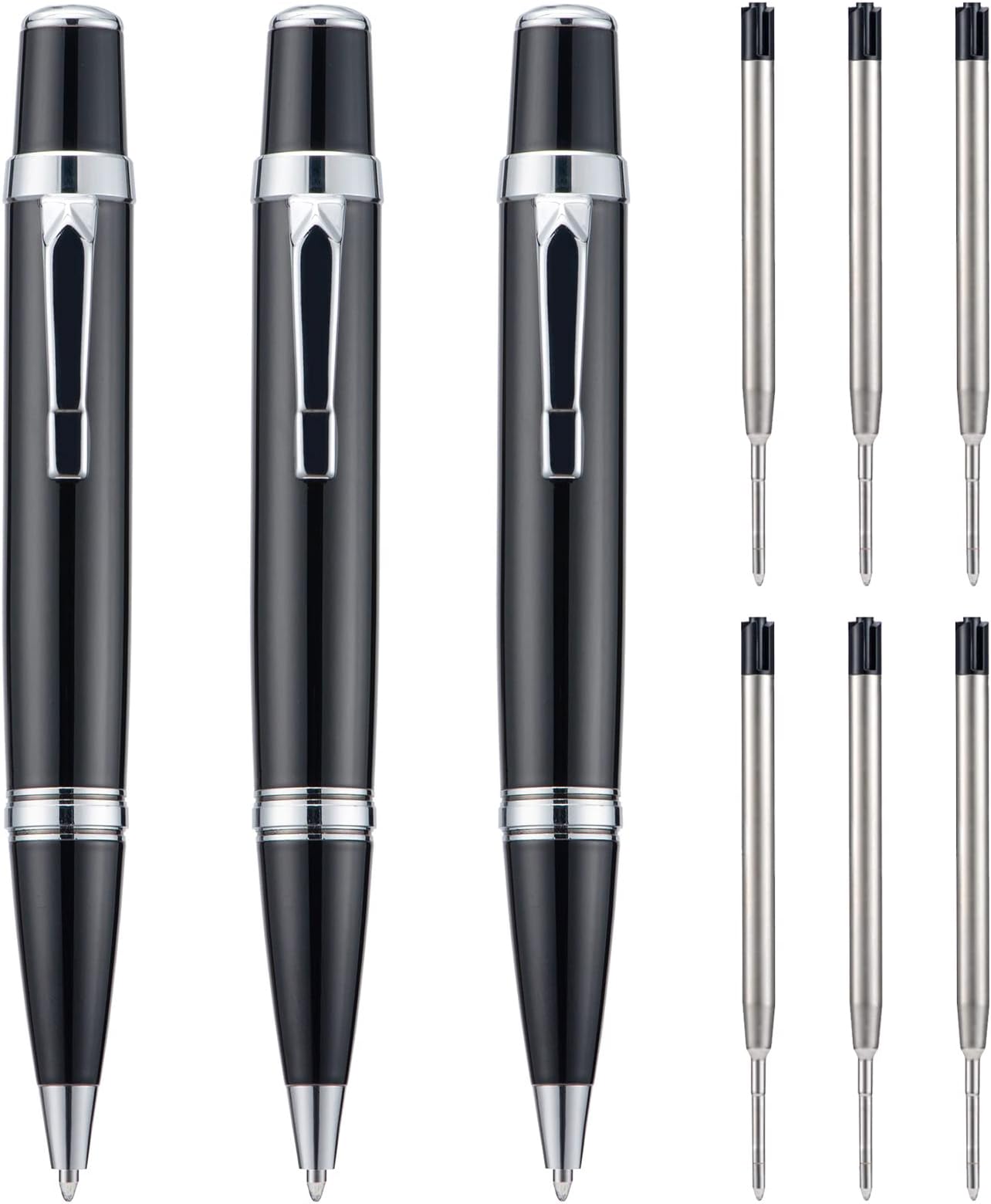Amazon.com : Wikult 3PCS Mini Ballpoint Pens with Extra Refills Set ...