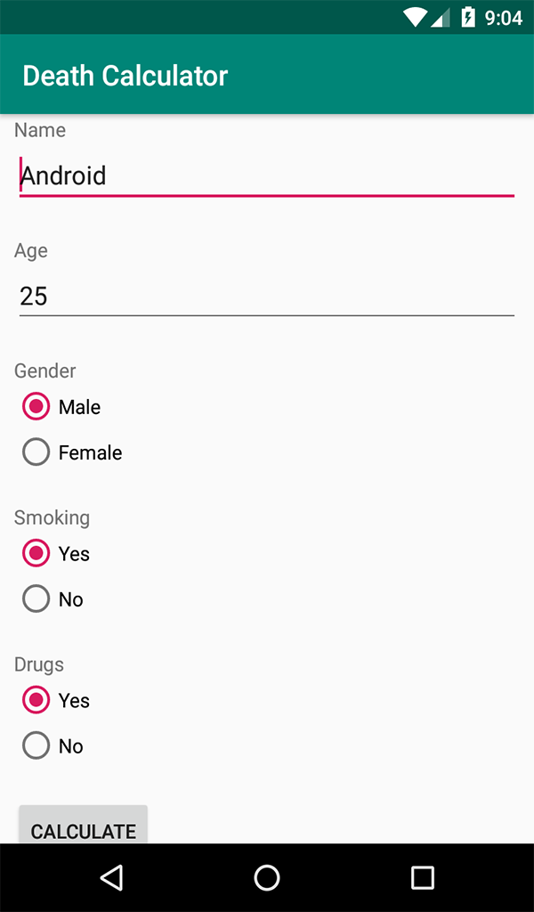 Death Calculator - App on Amazon Appstore