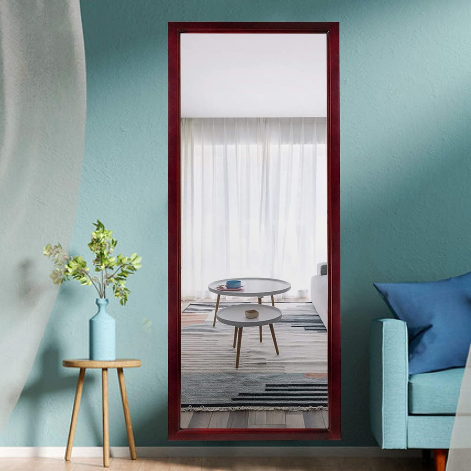 Amazon.com: HAA Solid Wood Framed Full Length Body Floor Mirror 65inchx ...