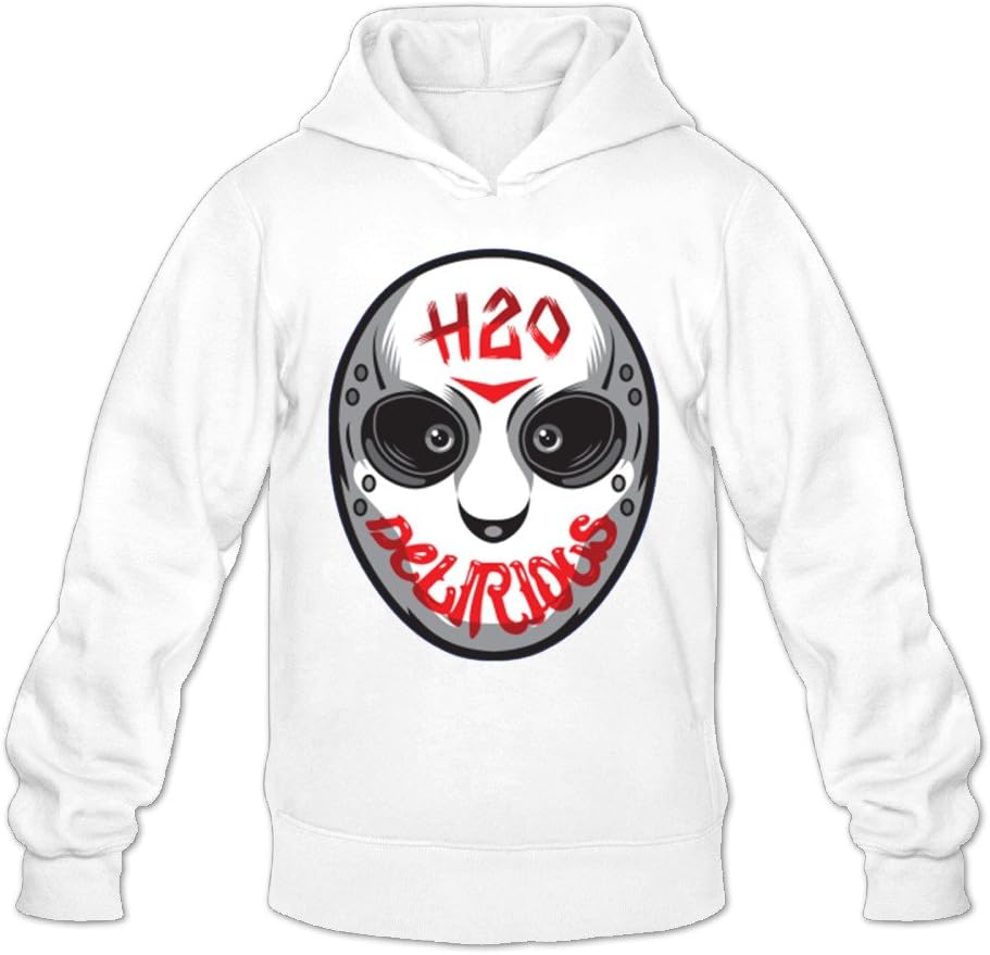 Amazon.com: Men's H2O Delirious Mask Hooded Sweatshirt White L ...