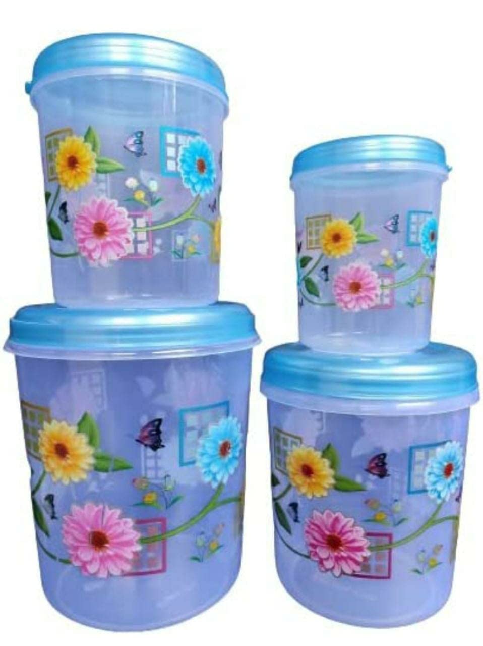Unik Mart Kitchen 4 PCS Container AIRTIGHT Container 1KG,2KG,3KG and ...
