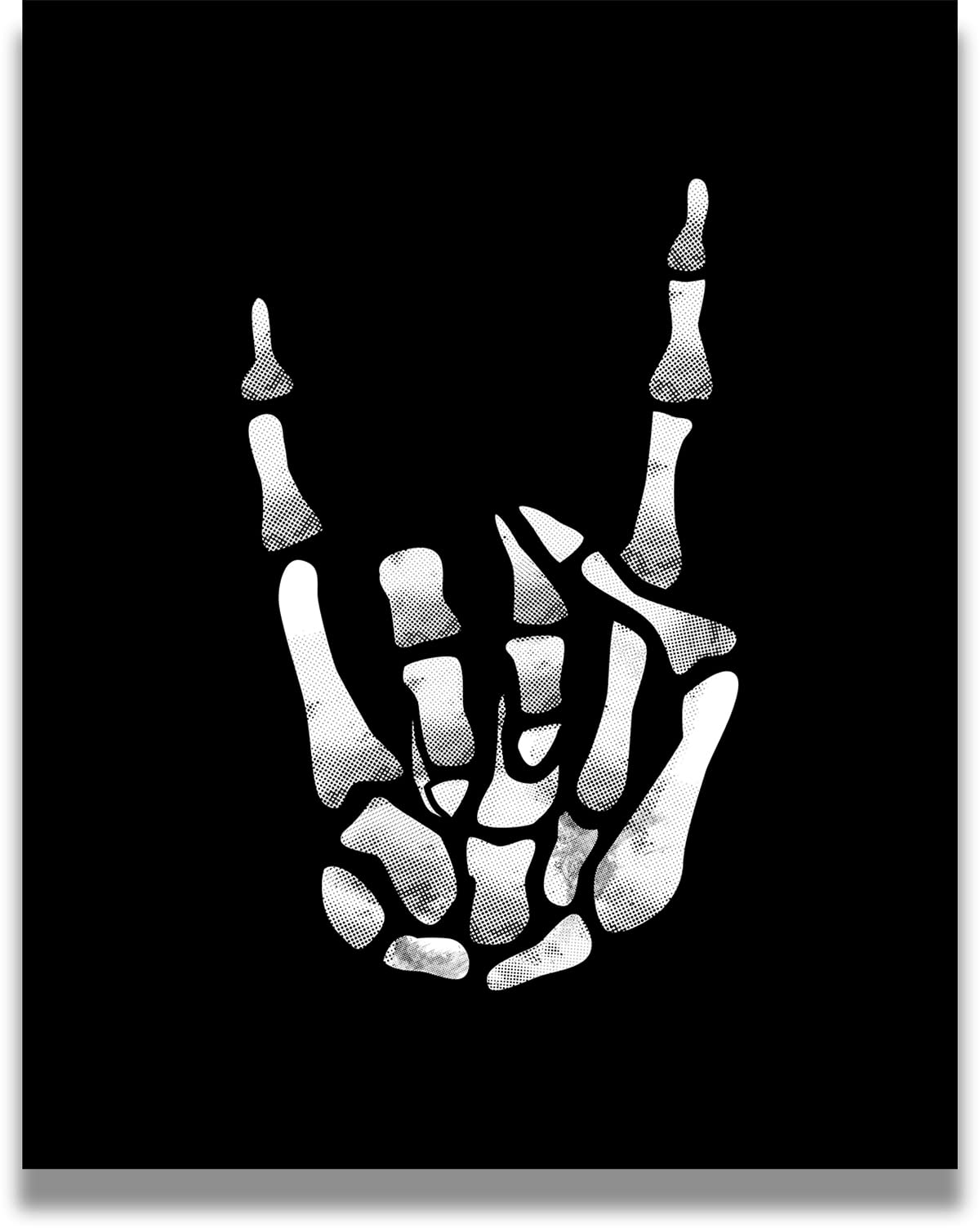 Amazon.com: Rock On Skeleton Wall Art - Skeleton Decor - Gothic Home ...