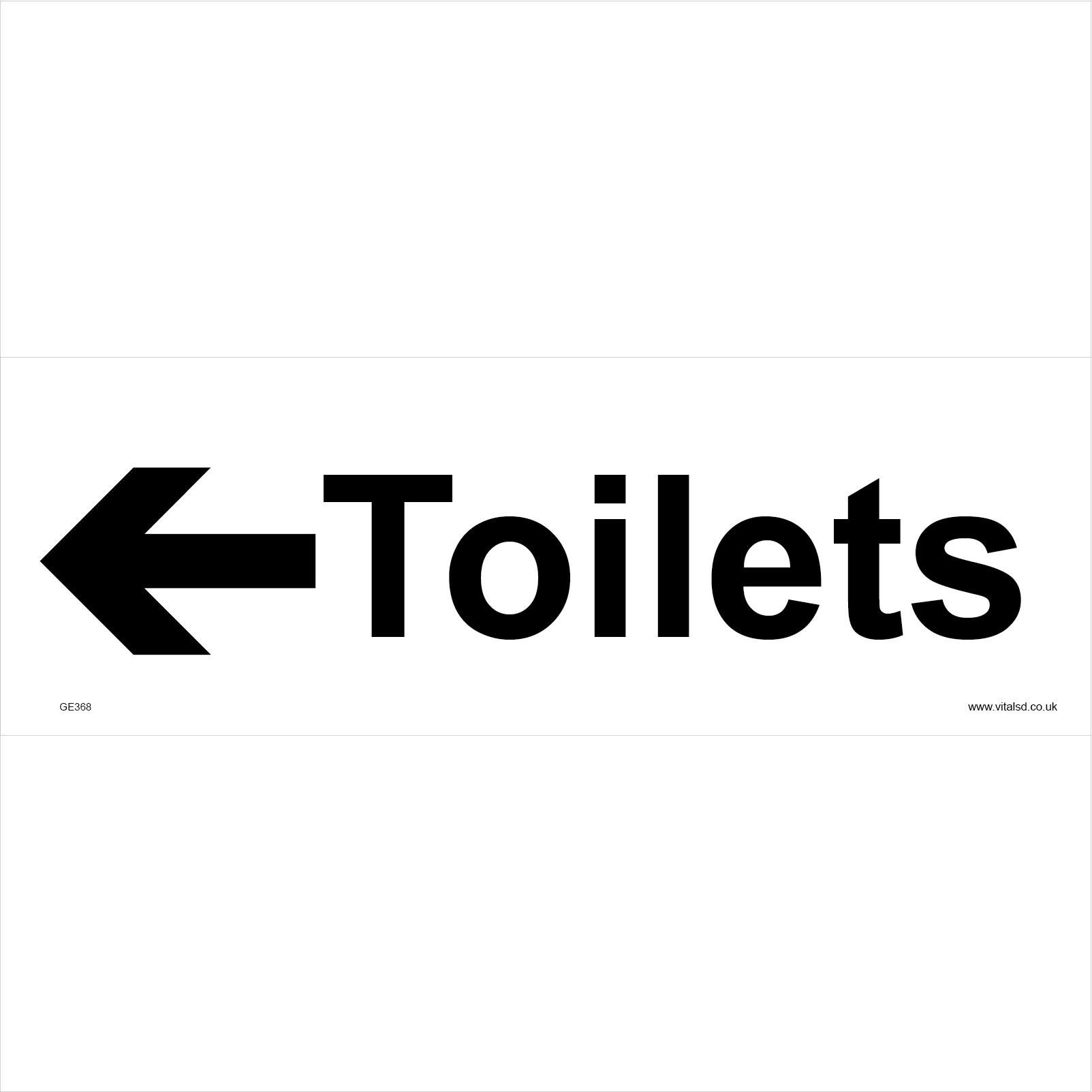 GE368 Toilets Left Arrow SIGN gentlemen gents mens ladies womens ...