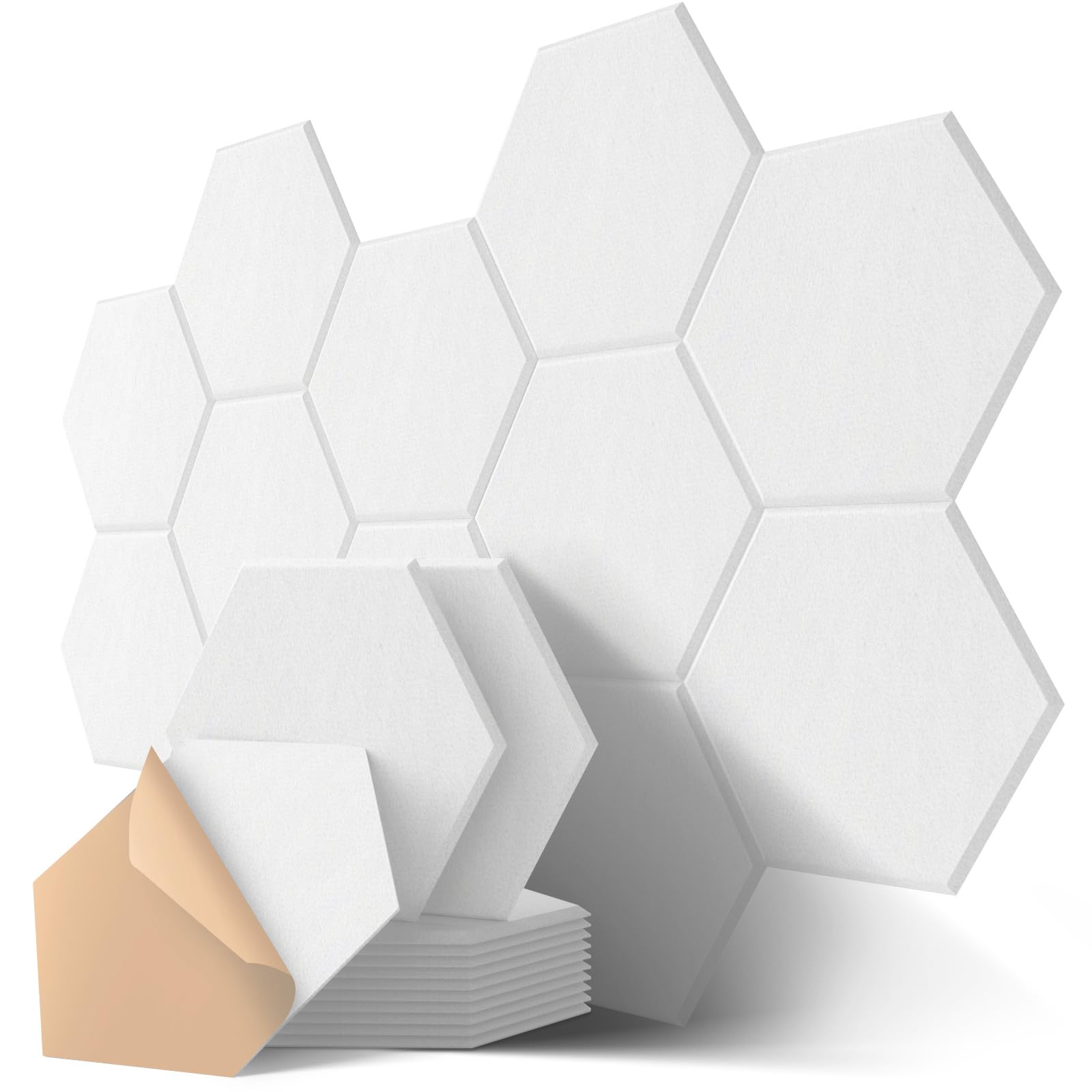 Amazon.com: Hexagon Acoustic Panels, Kuchoow Soundproof Wall Panels ...
