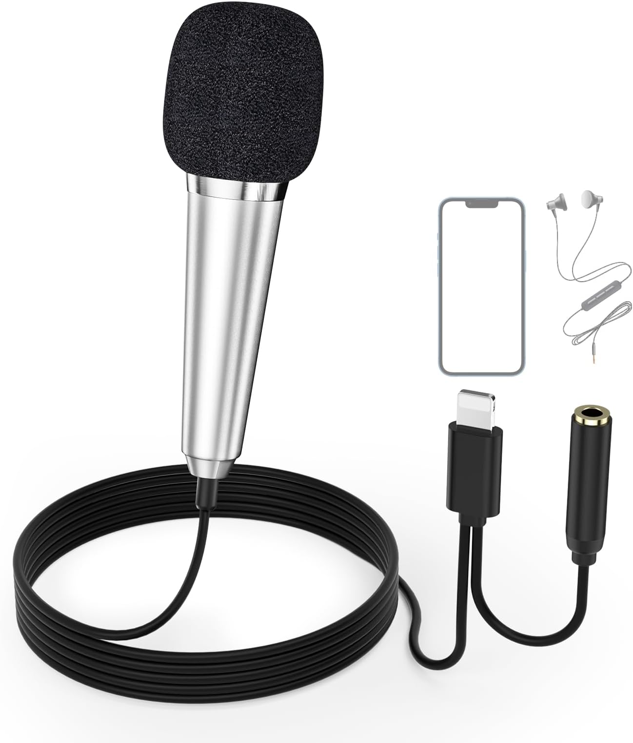 Amazon.com: PoP voice Mini Microphone for iPhone & iPad Small Tiny ASMR ...