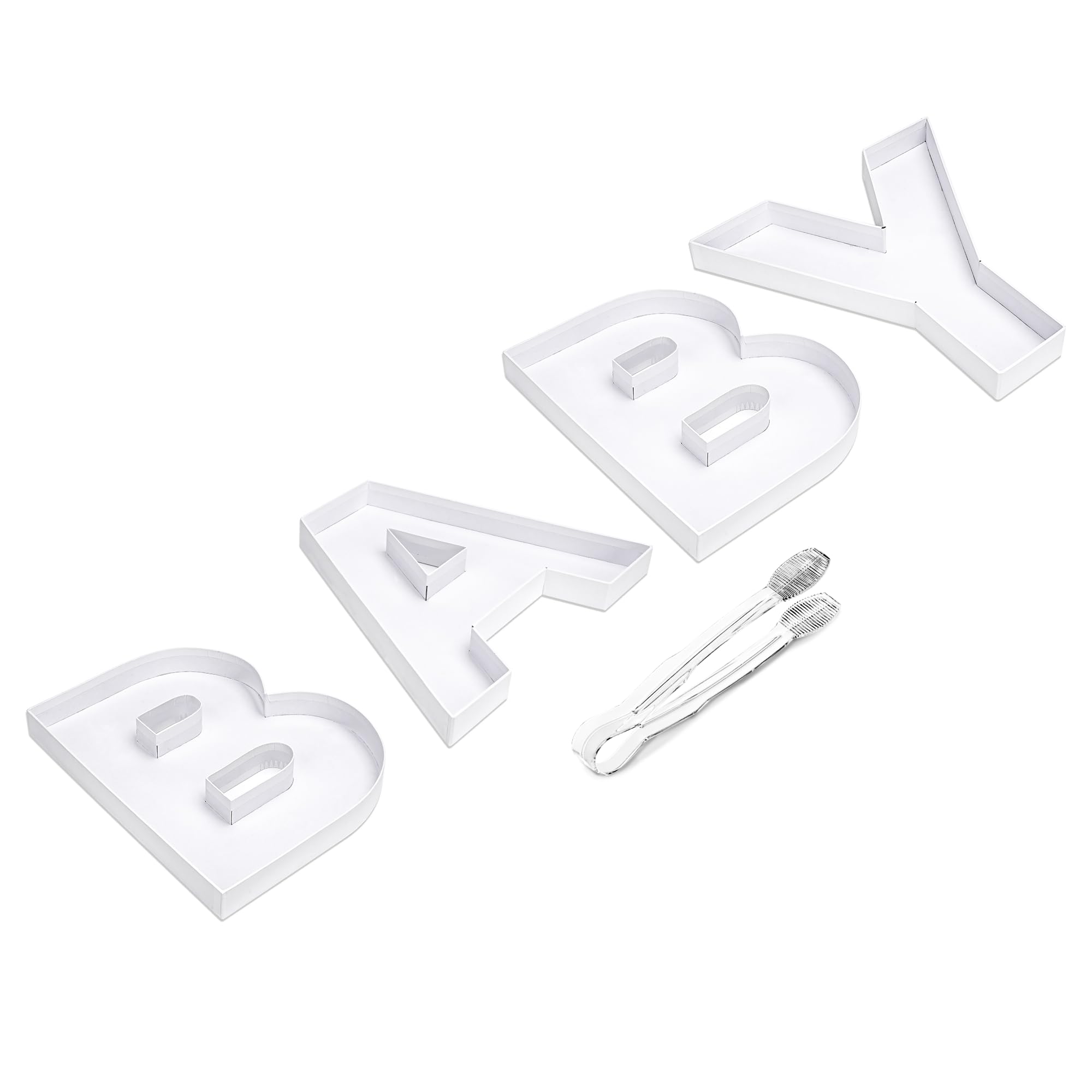 Buy VLN DESIGNS Baby Letter Boxes - Gender Reveal Decor, Fillable ...