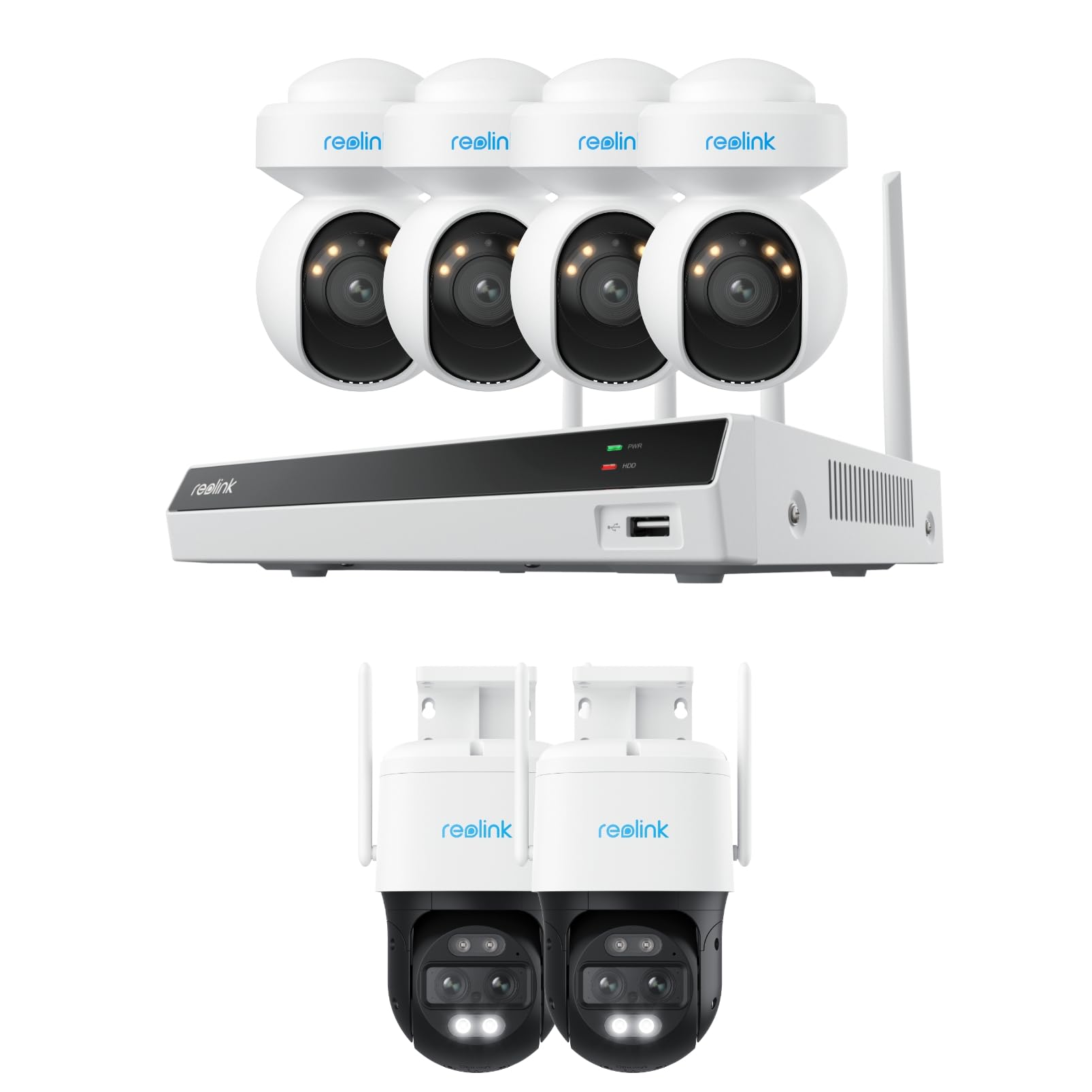 Amazon.com : PTZ WiFi Camera System, 4pcs E1 Outdoor S (Digital Zoom ...