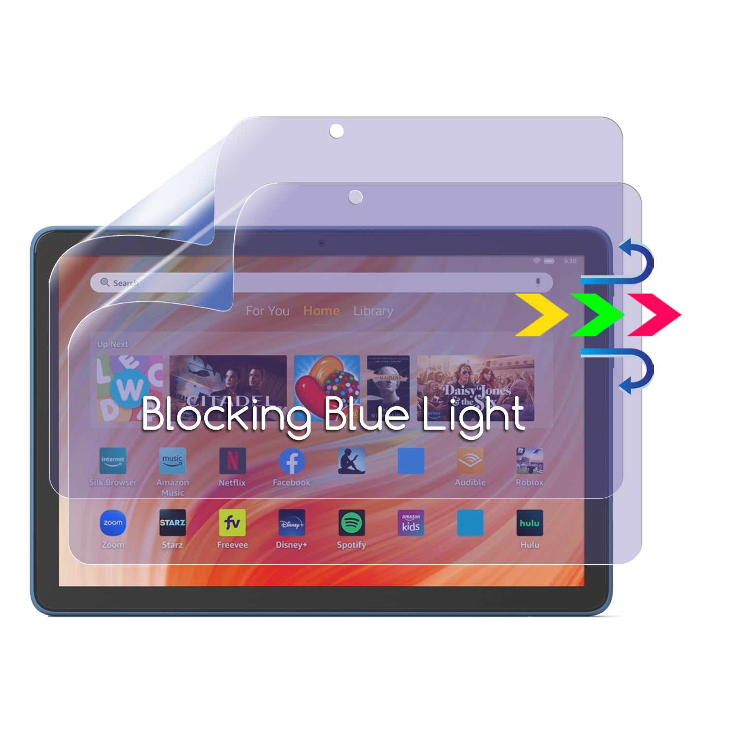 Amazon.com: 2-Pack New 2023 Fire HD 10 Screen Protector,Anti Blue Light ...