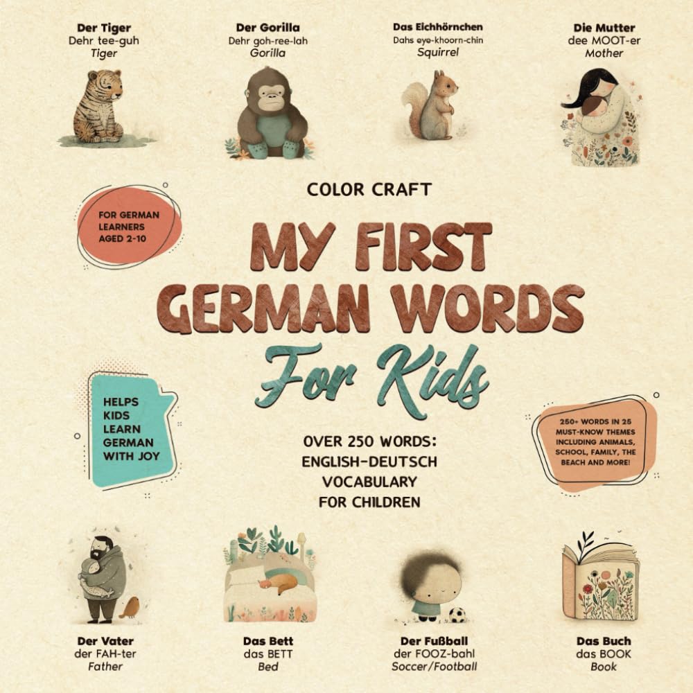 German Words Book For Kids, With 250+ illustrations: English-Deutsch ...