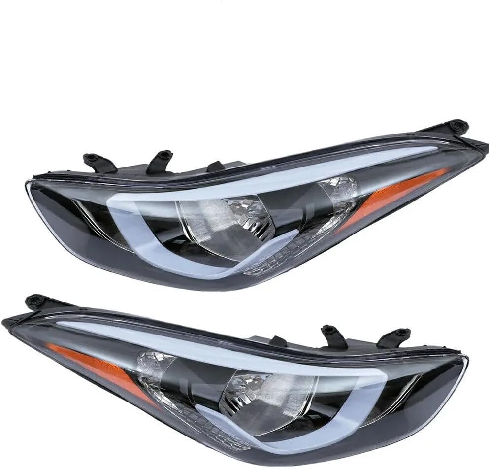 Amazon.com: Pair of Headlights, fits 2014 2015 2016 Hyundai Elantra ...