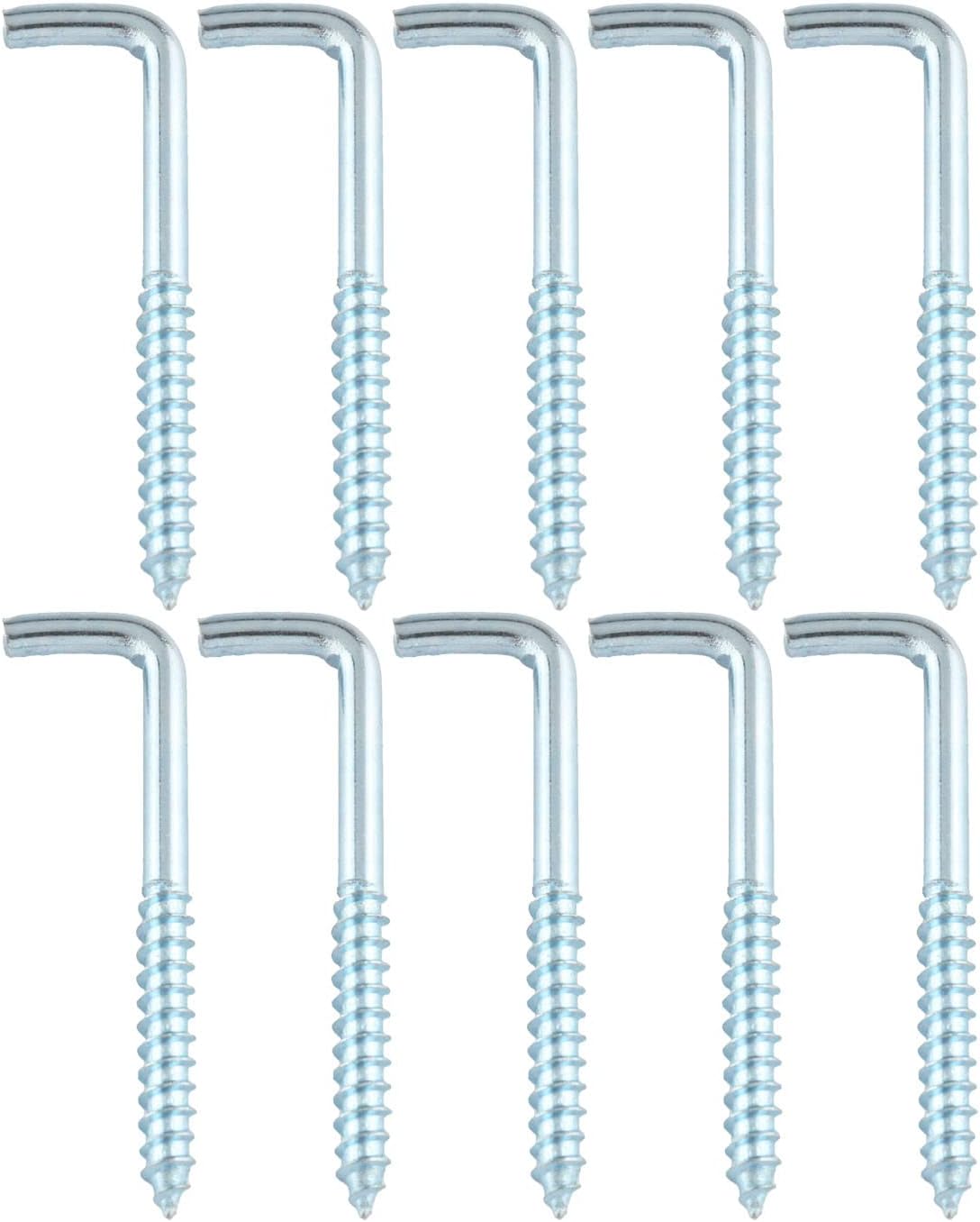 Amazon.com: WELWIK 10pcs Screw Hook L-Shaped Hook Carbon Steel Self ...