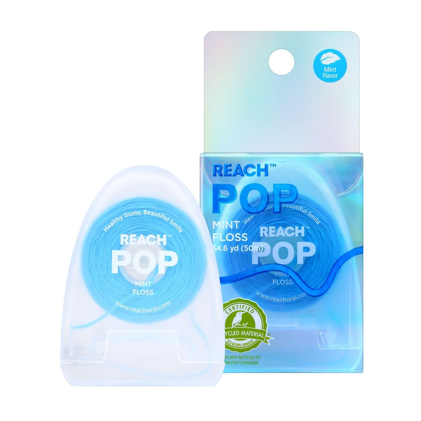 Amazon.com : REACH POP Dental Floss, Mint, Plaque Remover for Teeth ...