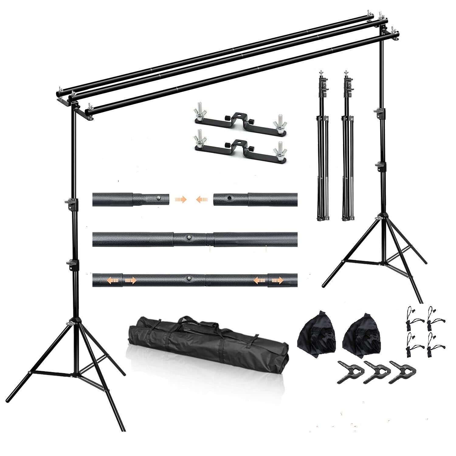 CanadianStudio Pro Heavy Duty Triple Cross Bar Background Support ...