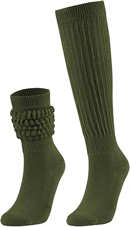 Amazon.com: PLZSITDOWN Slouchy Socks for Women Stretchy Knee-High ...