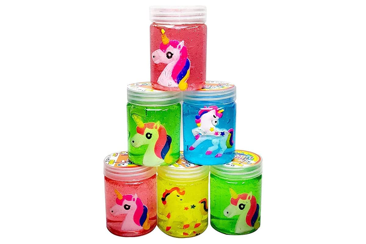 Buy YBN Pack of 3 Unicorn Slime with Unicorn Inside | Soft & Squishy ...