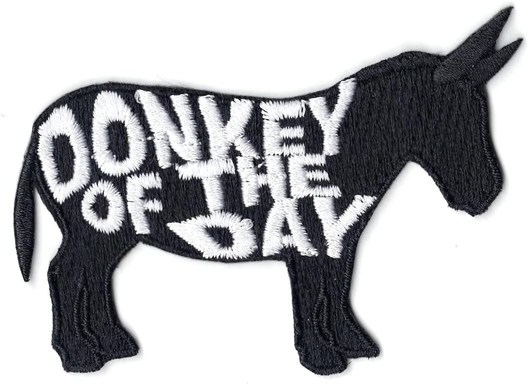 Amazon.com: Donkey of The Day Patch Celebrity Show Logo Embroidered ...