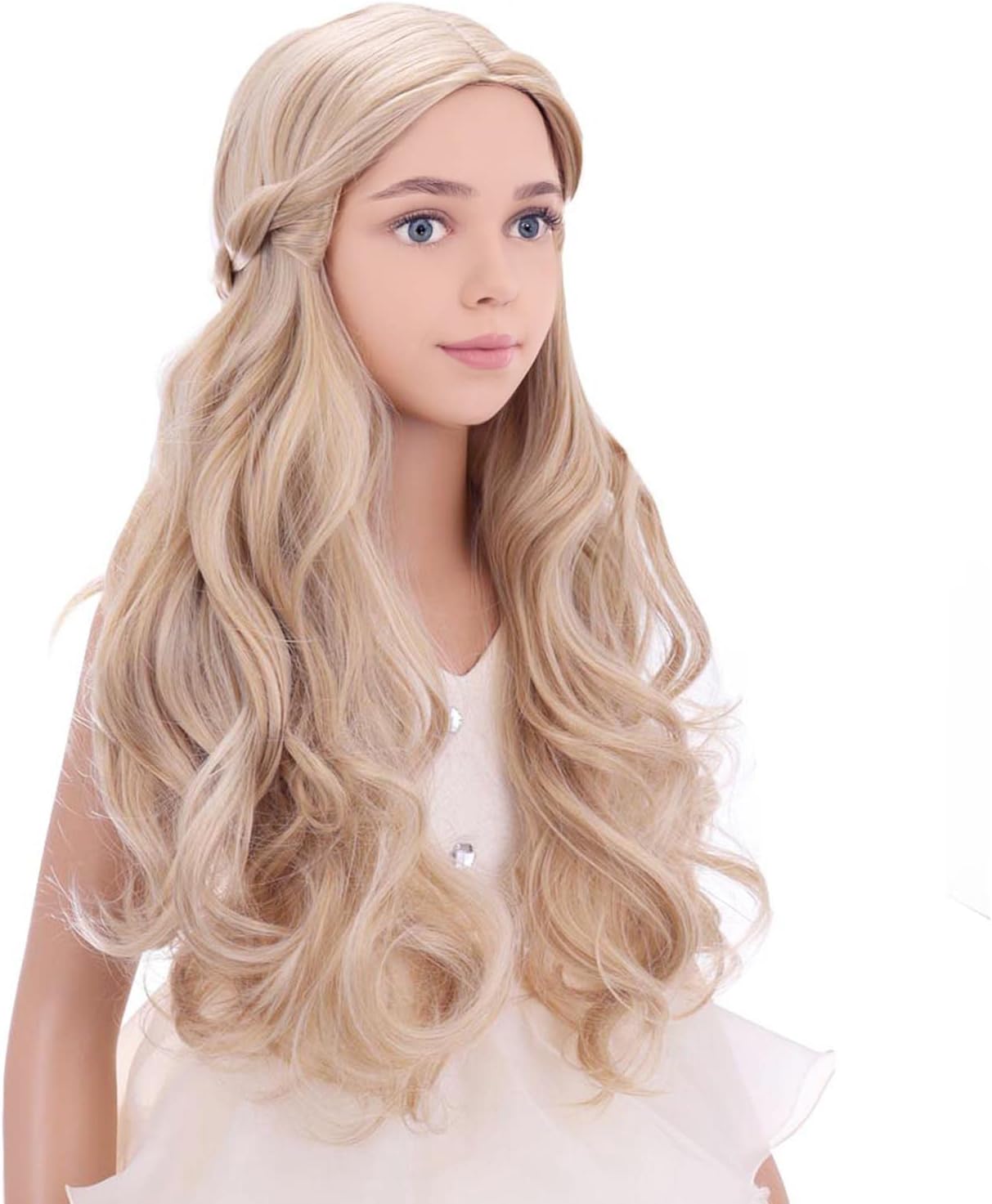 Amazon.com: PATTNIUM Kids Blonde Wig Child Princess Wig Long Wavy Wig ...
