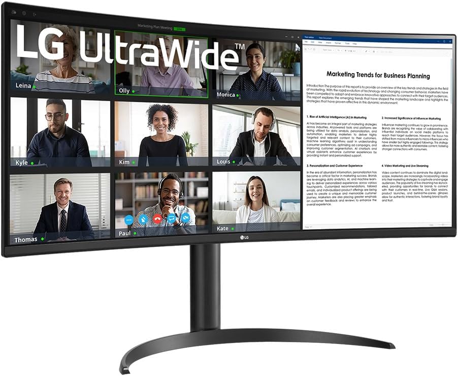 LG UltraWide 34WP65C-B 34 Inch 21:9 Curved FreeSync 1ms 160 Hz WQHD ...