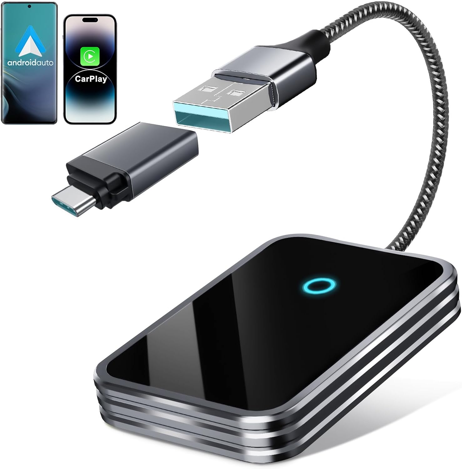 Wireless CarPlay Adapter & Android Auto Wireless Adapter, 2 in 1 ...
