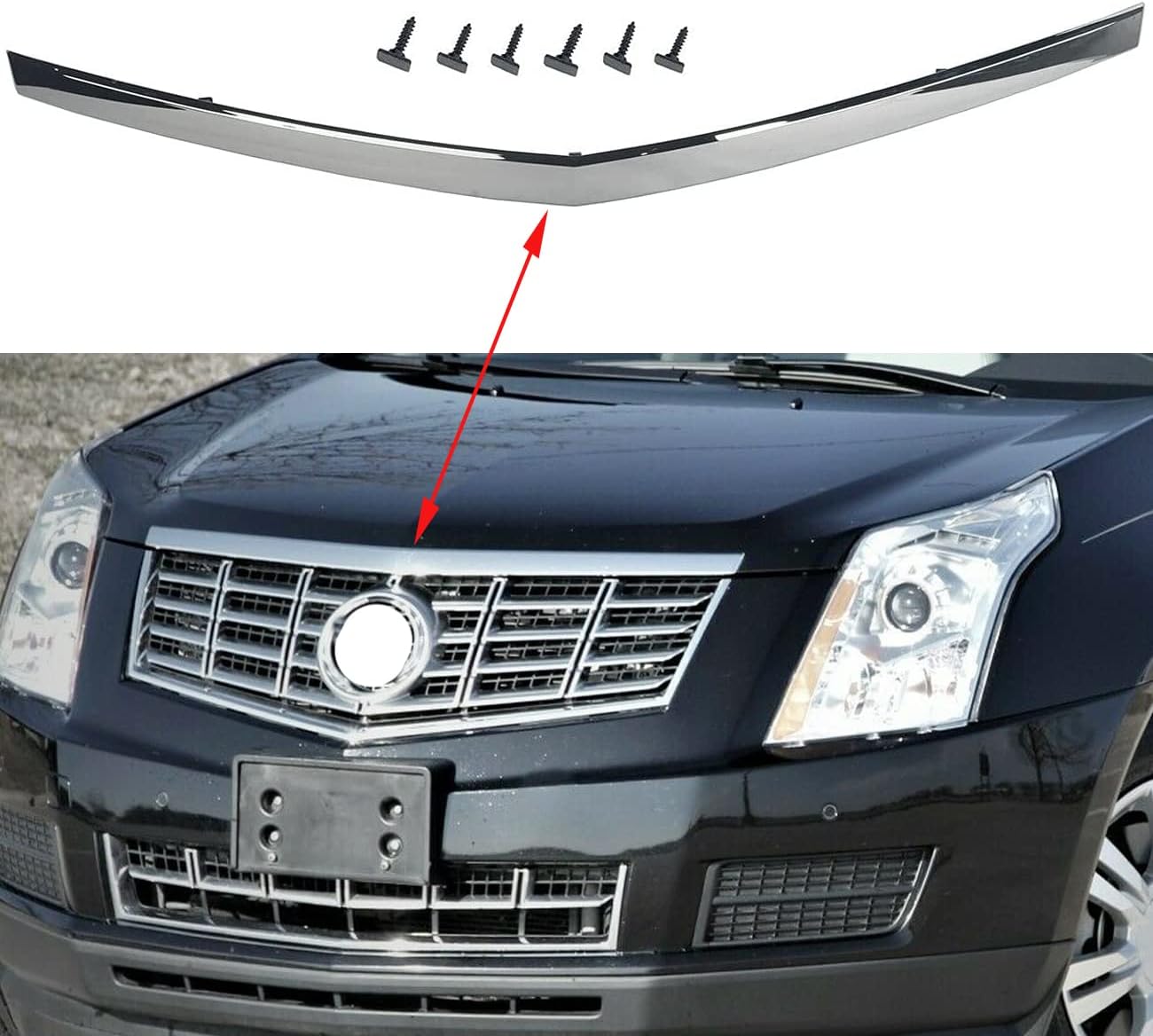 Amazon.com: KARPAL Hood Molding Trim Moulding Chrome Compatible with ...