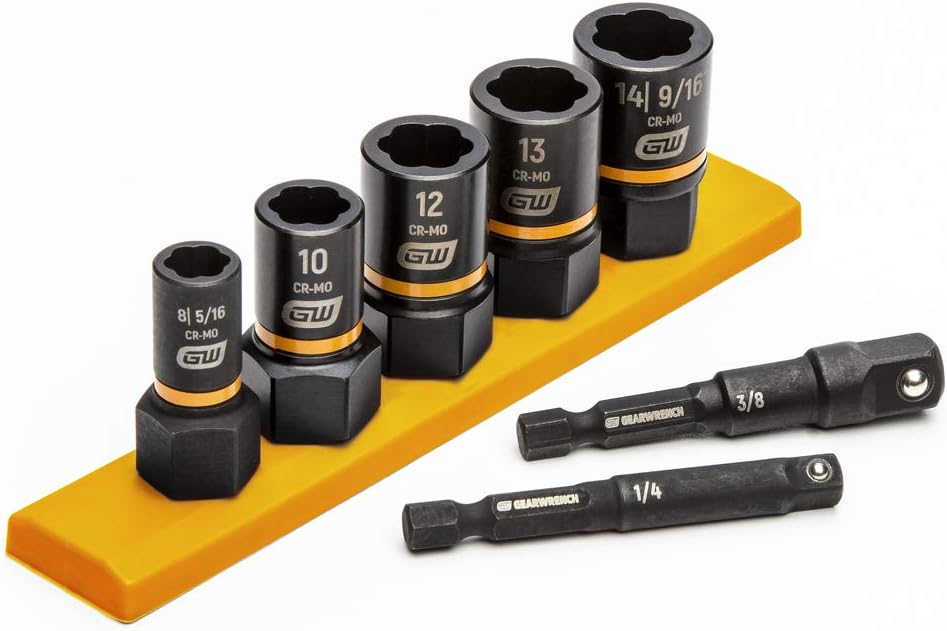 H.B. Products TRTSCS2522B 22 Piece Combination Turbo Socket Set .25 ...