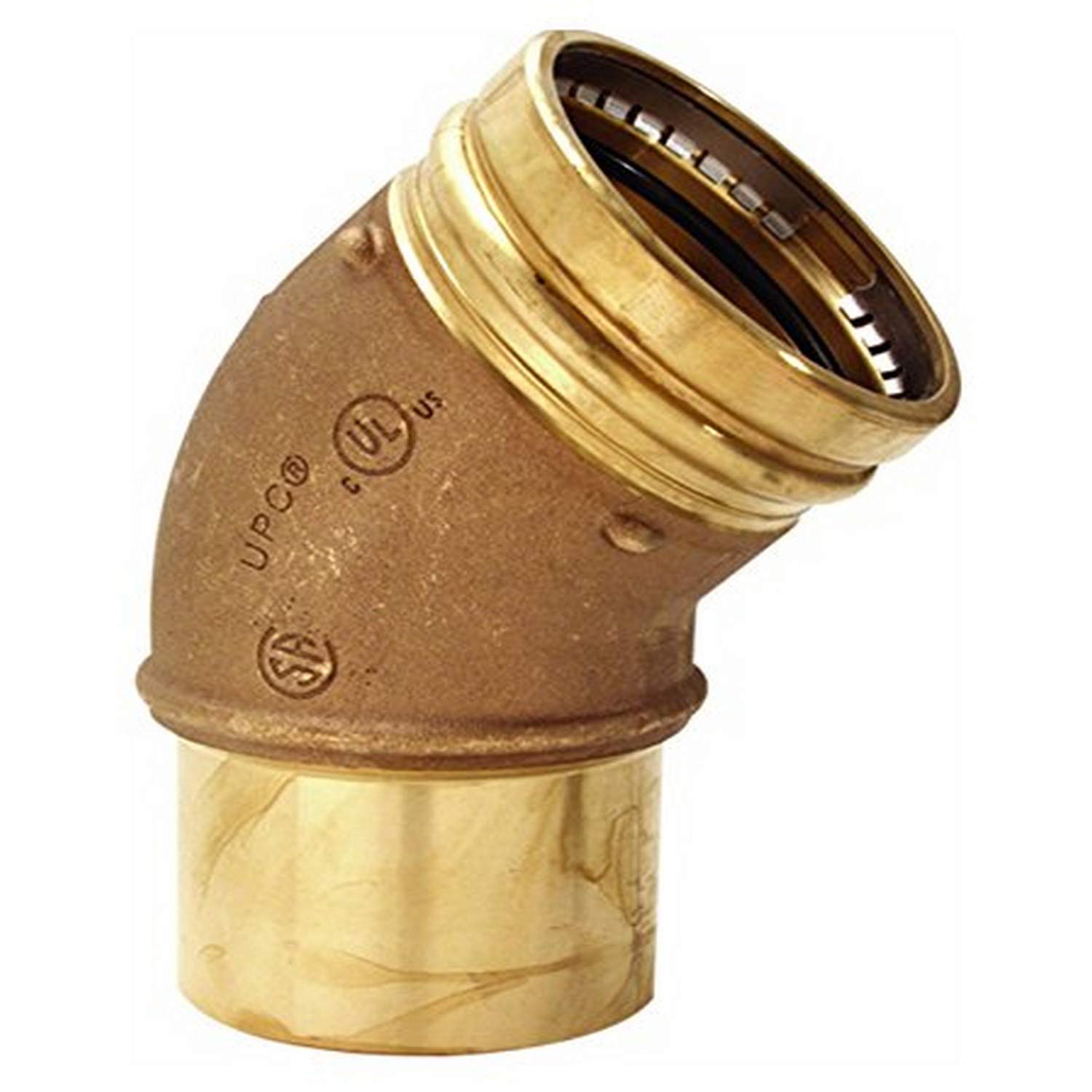 Amazon.com: VIEGA 77637 Propress Zero Lead Copper 45-Degree Elbow with ...