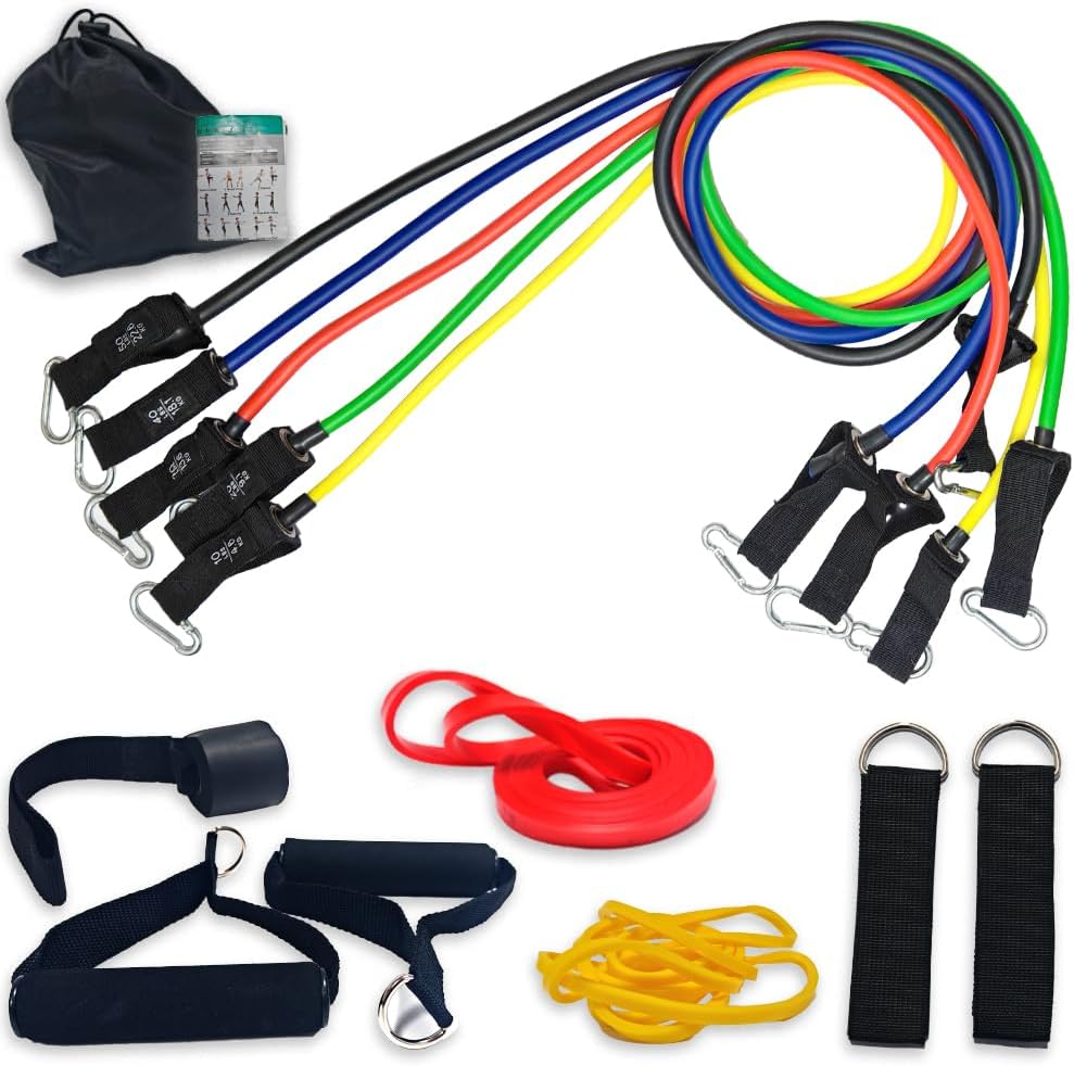 SUCITY 13PCS Resistance Bands Set with 2 elastic bands, Handles, Door ...