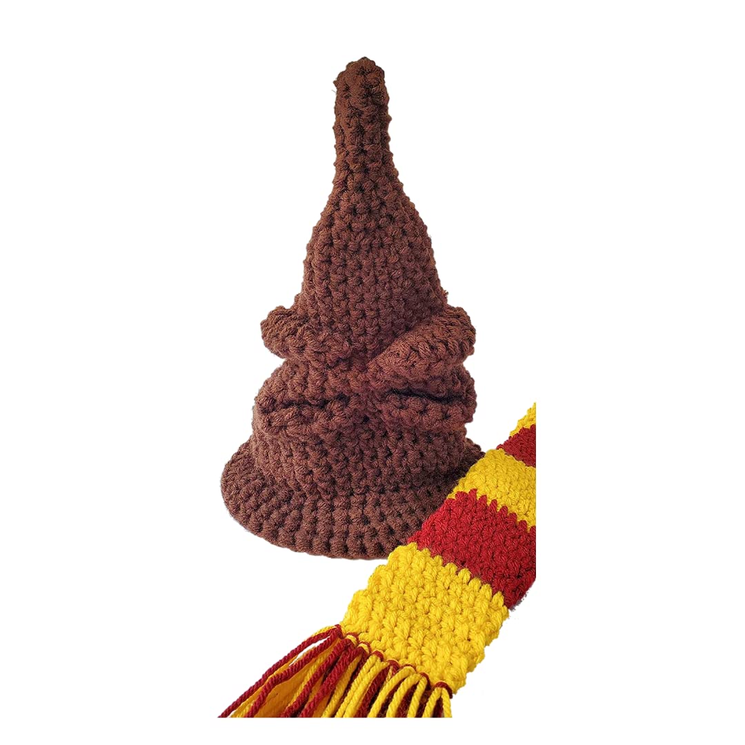 Amazon.com: Crochet newborn sorting hat baby photo prop outfit ...