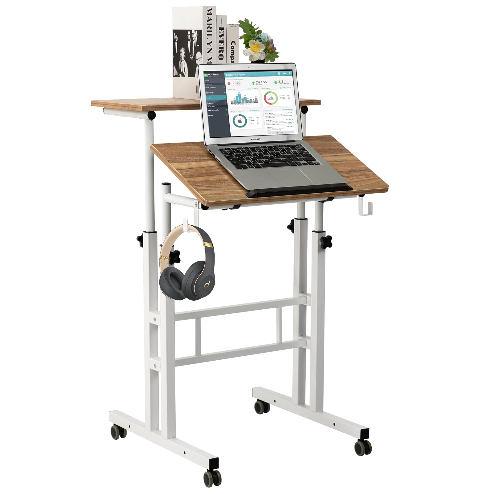 Snapklik.com : SIDUCAL Small Standing Desk, Portable Stand Up Desk ...