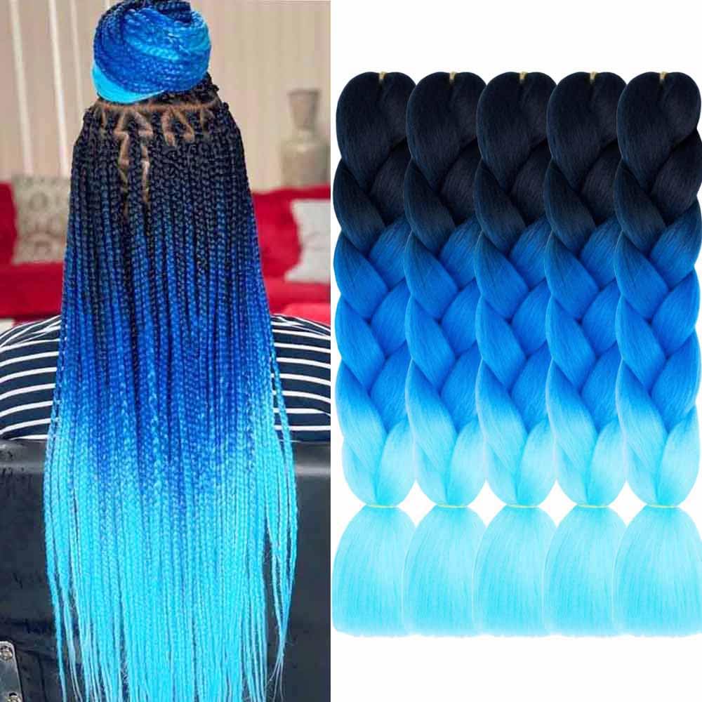Blue Ombre Braids